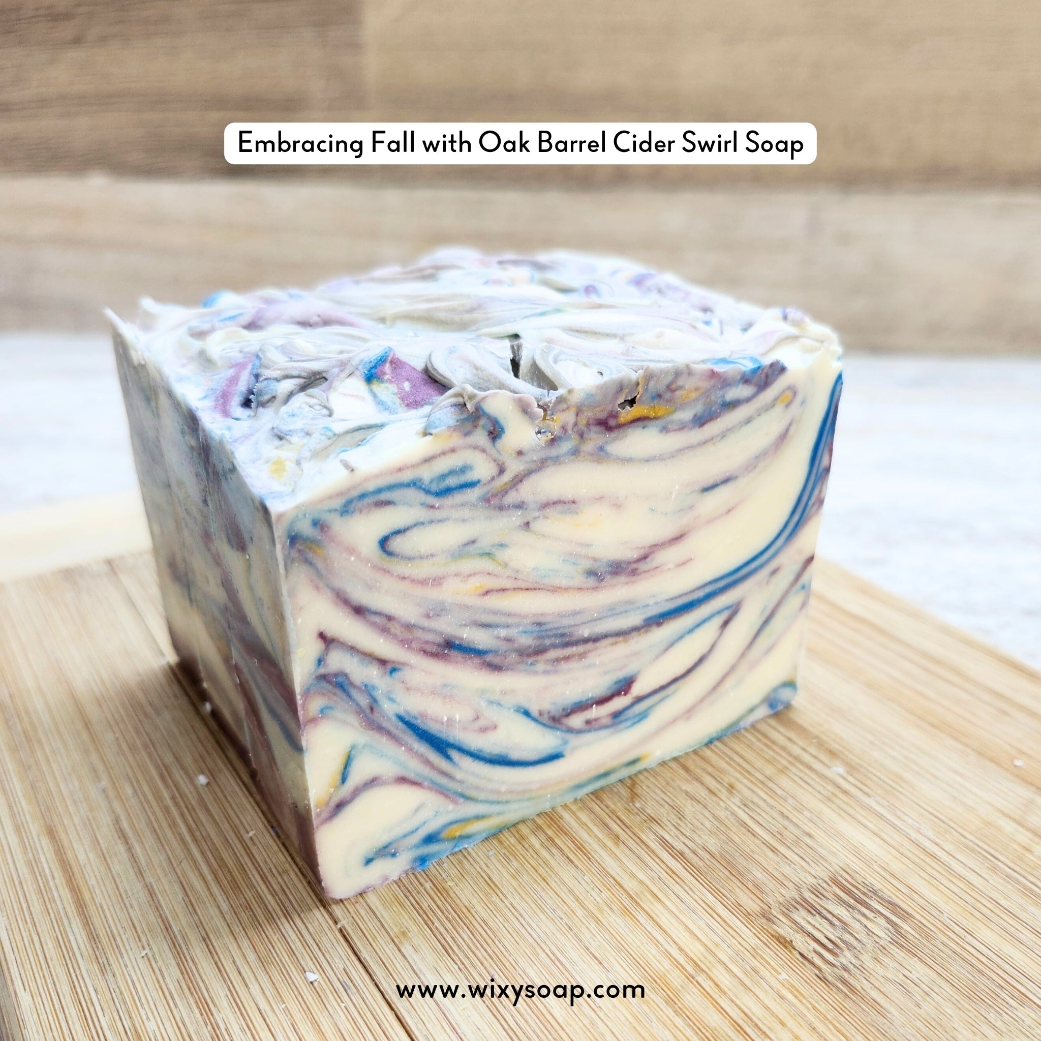 Embracing Fall with Wixy Soap’s Oak Barrel Cider Swirl Soap