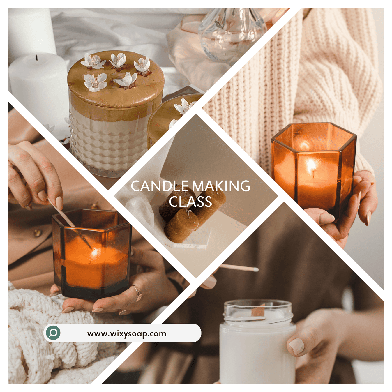 Candle Making Introductory Class - Wixy Soap