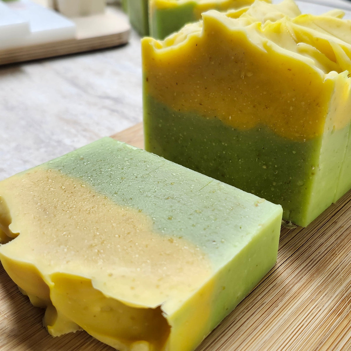 Lemongrass & Basil Handmade Goat's Milk Soap - Wixy Soap - Handmade Soap